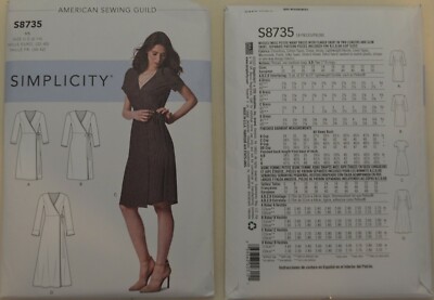 Simplicity- 8735 - Misses'/Miss Petite Wrap Dress w/ Flared Skirt in ...