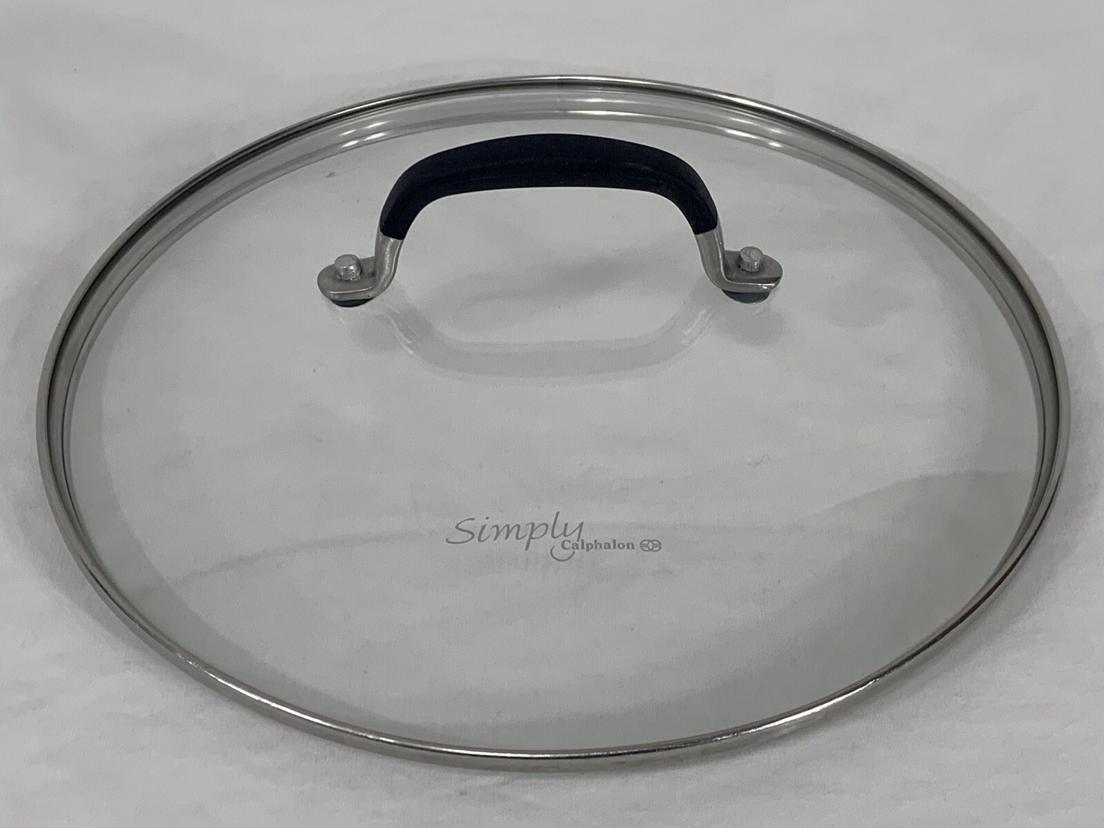 Simply CALPHALON ~ 10" ~ Glass & Stainless Steel Commercial Skillet ...
