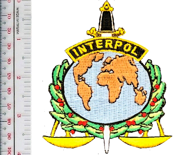 France Interpol General Secretariat Lyons Security Cloth Badge Patch NO ...