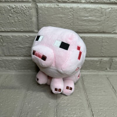 2014 Mojang Minecraft Pink Baby Pig Plush Toy Doll Figure 7" | eBay