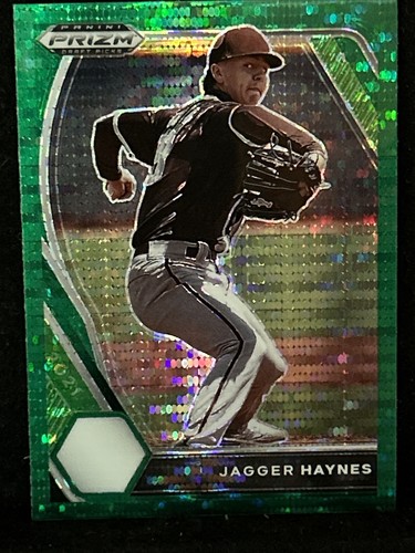 2021 Panini Prizm Draft Picks - Jagger Haynes #PDP219 Green Pulsar ...