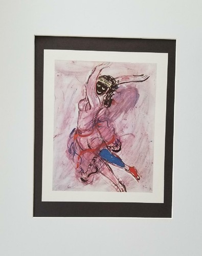 Marc Chagall Firebird "Dancer" Mounted Offset Color Lithograph 1969 ...