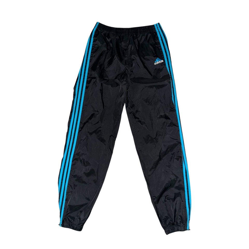 Adidas Vintage Rare Originals Glanz Nylon Pants Scally Trackies Black ...