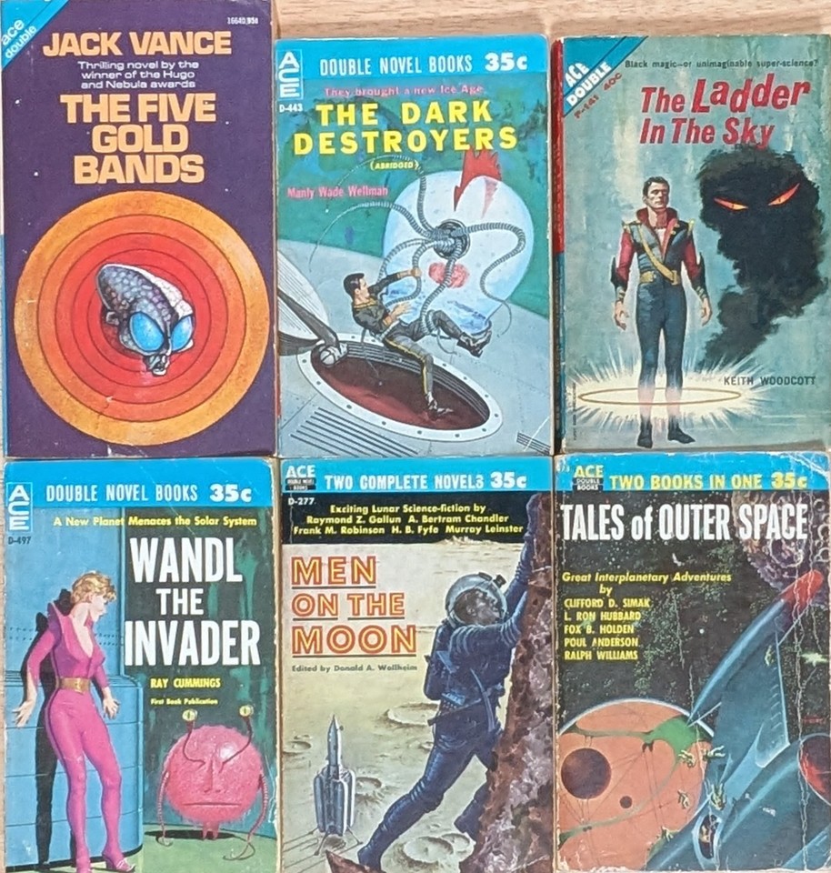 Lot of 16 Vintage 1960s ACE Double Science Fiction Paperbacks | eBay