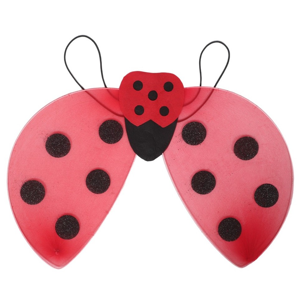 Girls Ladybug Wings Costume - Cosplay Animal Wing Toddler Halloween ...