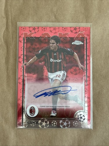 Topps Chrome 24/25 Logofractor Kaka Auto /5 Red Colour Match AC Milan ...