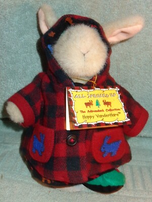 8" 1998 HOPPY VANDERHARE ADIRONDACK COLLECTION ALL SPRUCED UP RABBIT ON ...