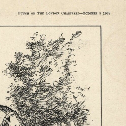 RARE 1938 NEVILLE CHAMBERLAIN CARTOON "The Great Mediator" BRITISH ...