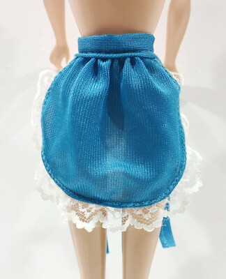 1984 Vintage Mattel Barbie Apron Dream House Kitchen Island #9119 Blue ...