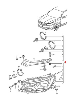 Genuine VW Passat 4Motion Variant Santana halogen twin headlights ...