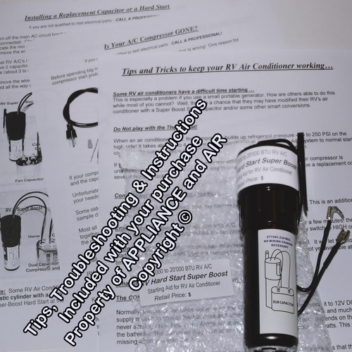 RV Camper Boat A/C Hard Start Kit Dometic Penguin 3311883000 Air ...