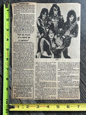 KISS Concert Clipping Rock And Roll Over Tour Hartford CT Vintage Kiss ...