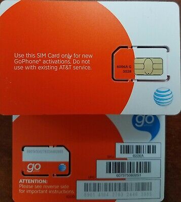 NEW AT&T PREPAID GO PHONE SIM CARD READY ACTIVATE, | eBay