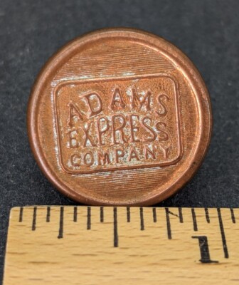 Antique Adams Express Co Brass Metal Uniform Button Tiffany & Co New ...