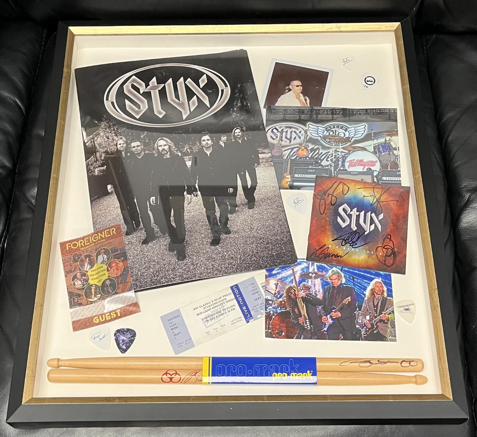 Styx Autographed Memorabilia, includes Signed Drumsticks, Signed CD ...