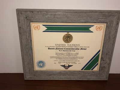 UNITED NATIONS [UN ONUC] COMMEMORATIVE MEDAL CERTIFICATE~Type 1 | eBay