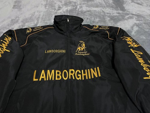 Unisex Adult Lamborghini Jacket Ebroidered Cotton Padded F 1 Racing ...