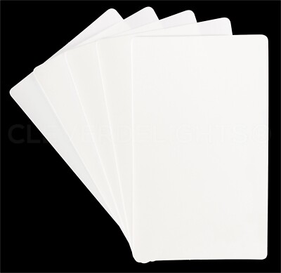 White Plastic Cards - 3" x 5" - Waterproof Heavy Duty Indoor Outdoor ...