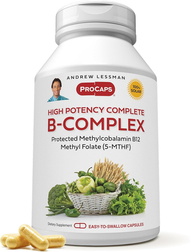 ANDREW LESSMAN High Potency B-Complex 180 Capsules - 180 Count (Pack of ...