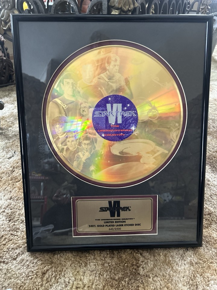 THE uNDISCOVERED COUNTRY" LIMITED EDITION 24KT. GOLD PLATED LASER ...