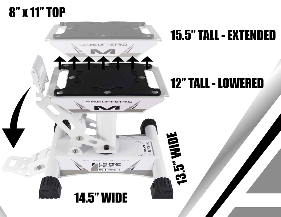 Matrix Concepts LS-One LS1 LS 1 LS-ONE Lift White Stand Dirt Bike Off ...