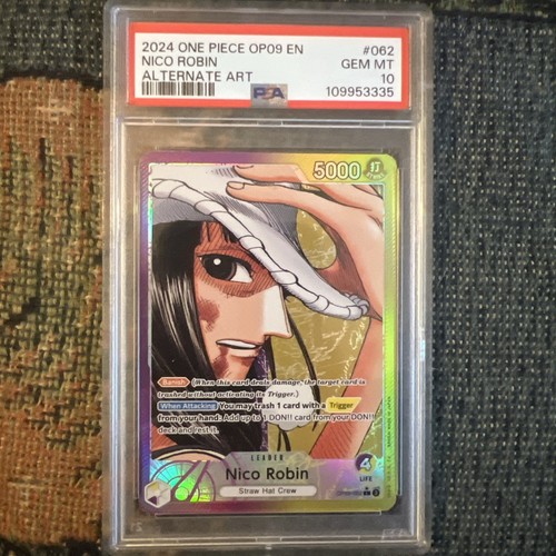 2024 ONE PIECE Nico Robin OP09-062 Leader Alt Art ENG PSA 10 | eBay