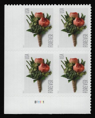 #5199 Boutonniere, Plate Block [B11111 LL] Mint **ANY 5=FREE SHIPPING ...