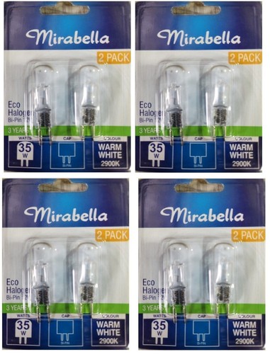 8 x 12V 28W GY6.35 Halogen Warm White Globes Bulbs Lamps Bi-Pin ...