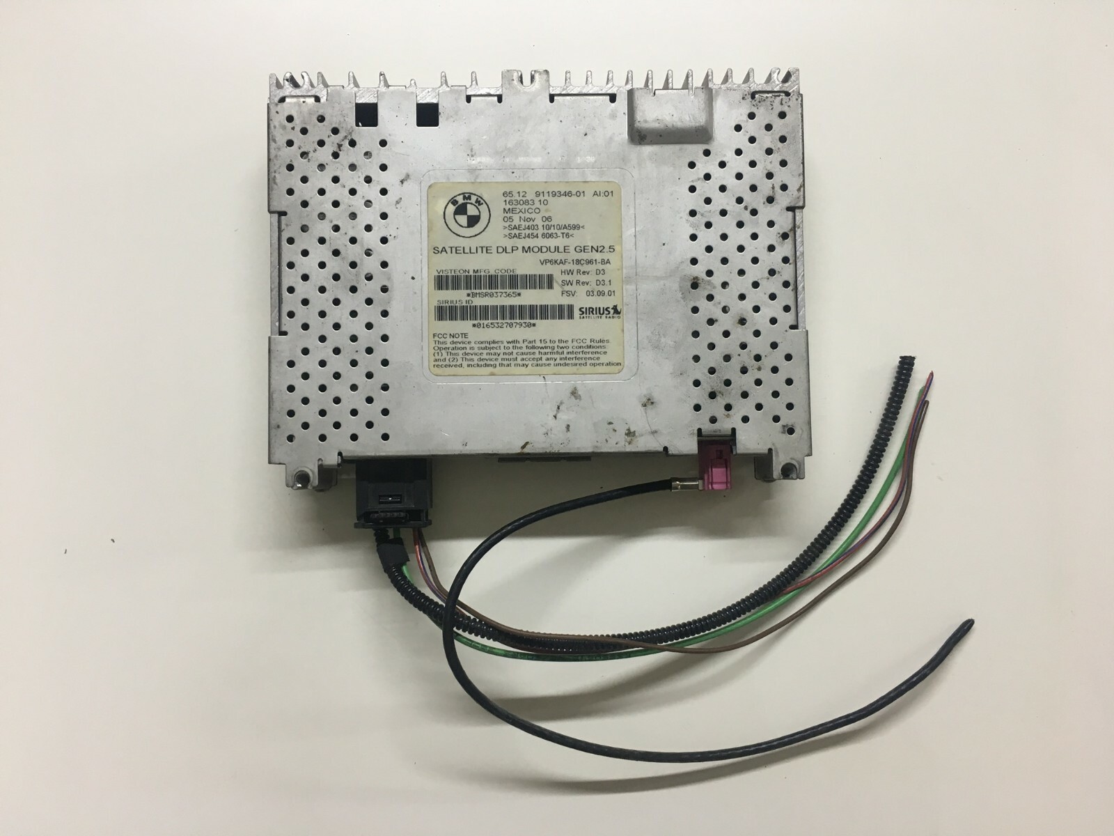 BMW E90 E91 E92 E93 MINI R56 Satellite Radio Module DLP 9119346 ...