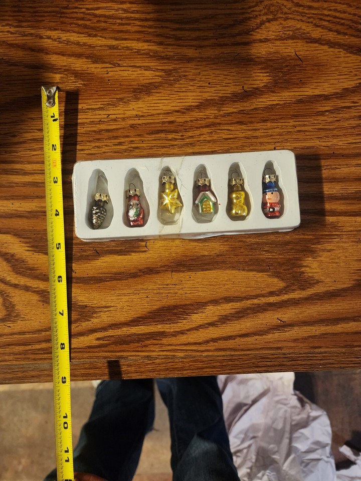 Vintage Mera Vic Miniature Mica Glass Christmas Ornaments NEW | eBay
