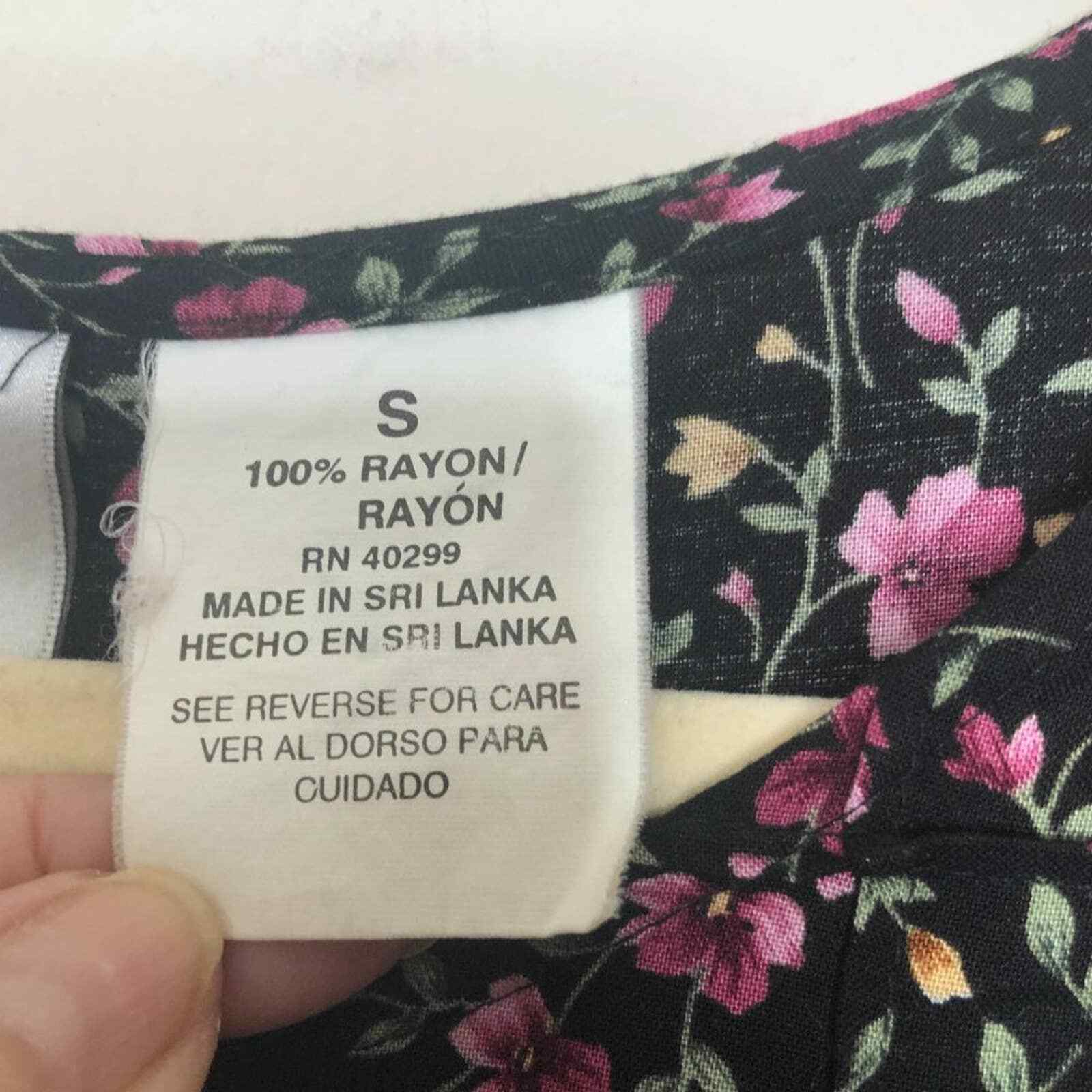 Vintage 1980s ERIKA COLLECTION Cottage Core Black Dit… - Gem