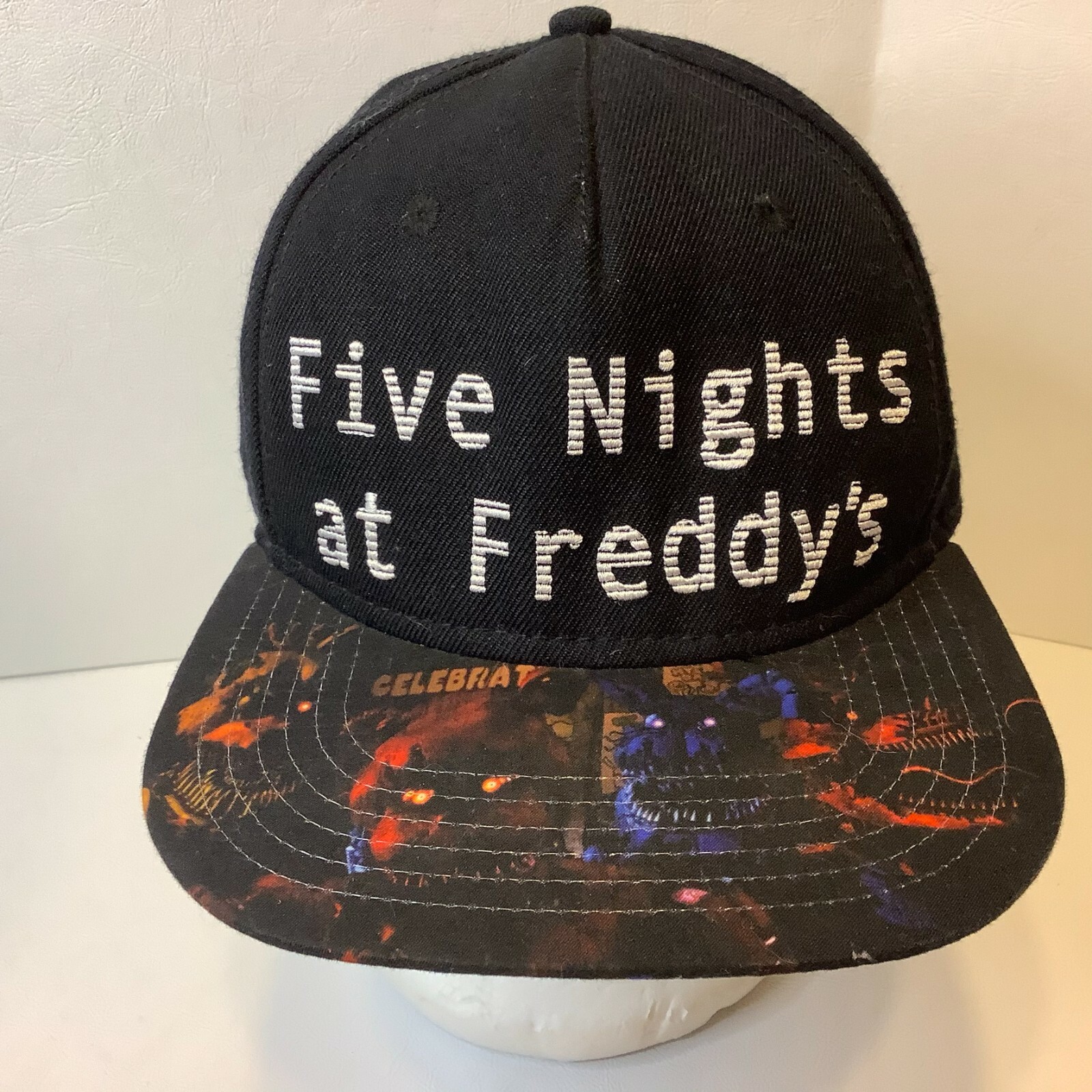Five Nights At Freddy's Black Snapback Hat Ballcap 20… - Gem