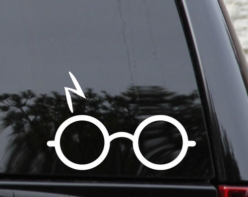 Harry Potter Glasses & Lightning Bolt Scar Decal HP Wizard Fandom Vinyl ...