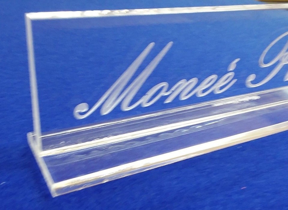 Personalized Acrylic Glass NAME PLATE BAR Desk | eBay