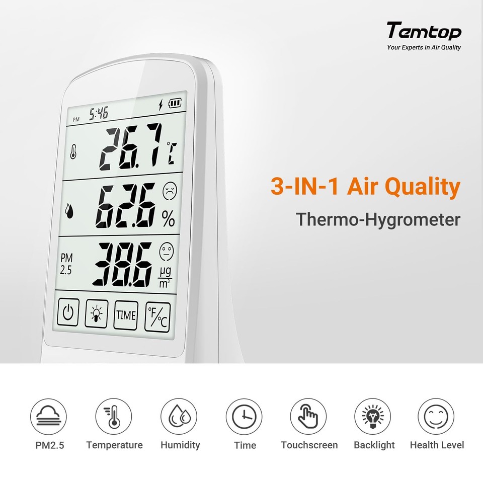 Temtop M2000C&P15 Air Quality Detector PM2.5 PM10 CO2 Particles ...