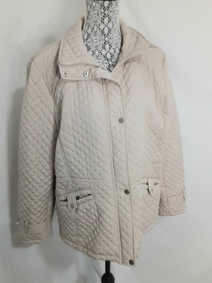 Waterproof since 1948 Womens Quilted Coat Size XL Beige | eBay