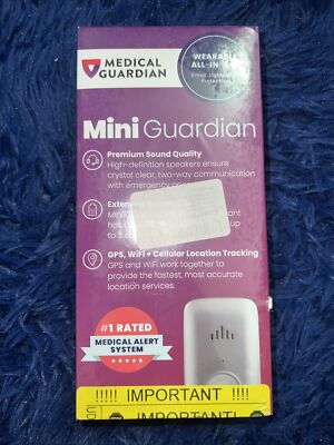 .New Sealed Medical Guardian Mini Guardian VZW Champagne Medical Alert ...