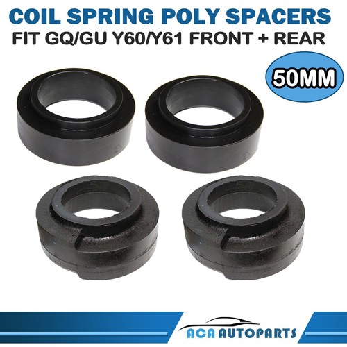 50MM FRONT & REAR POLY COIL SPRING SPACERS KIT Fit NISSAN PATROL GQ/GU ...