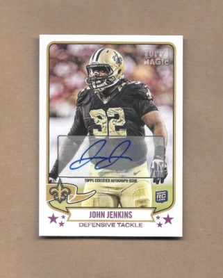 2013 Topps Magic Football John Jenkins Autograph Rookie Card #62 ...