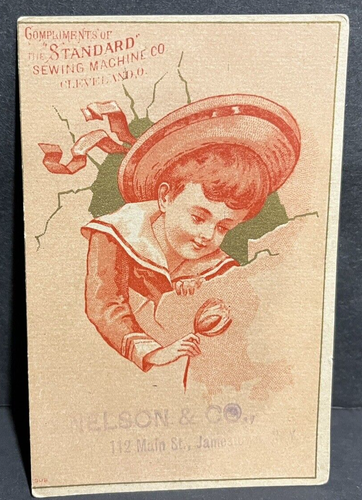 Victorian Trade Card " THE STANDARD SEWING MACHINE " CLEVELAND,O. | eBay