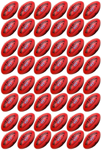 48 x Red AFL Footballs Edible Wafer Paper Cupcake Toppers Cake Sports ...