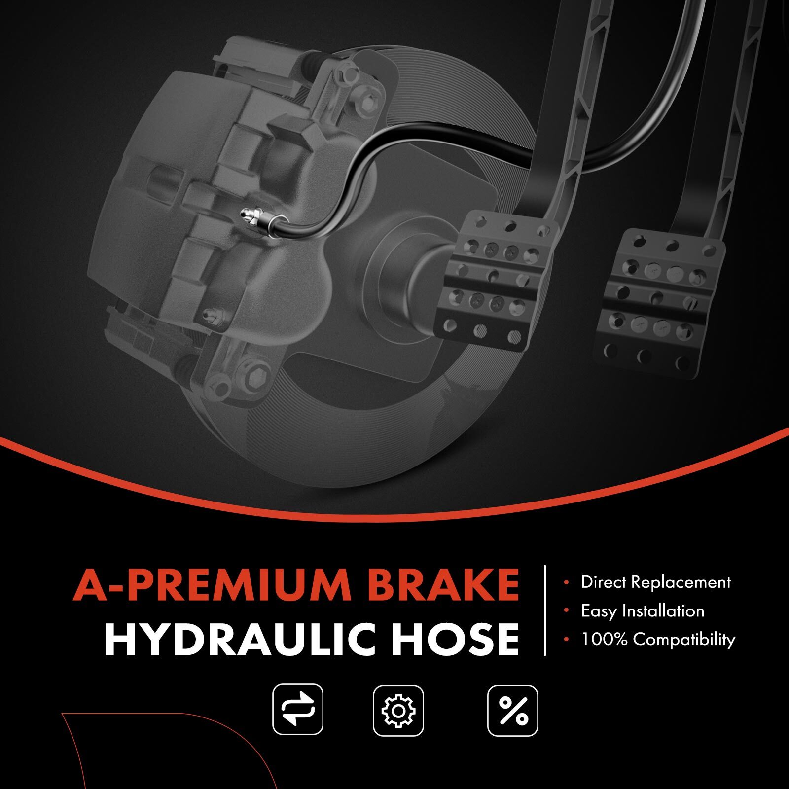 A-Premium 2x Rear Left & Right Inner Brake Hydraulic Hose for Toyota ...