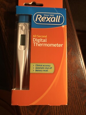 Rexall 60 Second Digital Thermometer Auto Shut-off Clinical Accuracy ...
