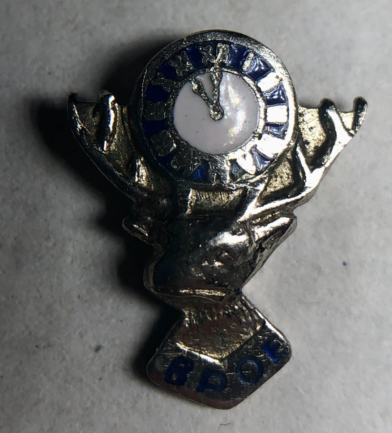 Vintage BPOE Elks Fraternity Pin Silver Tone Blue and White Enamel No ...