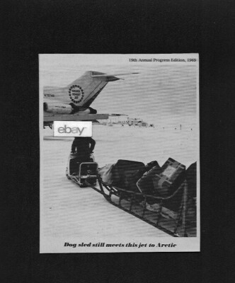ALASKA AIRLINES BOEING 727-100 GOLDEN NUGGET JET WITH DOG SLED IN SNOW ...