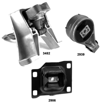 Engine Mounts & Trans. Mount 3PCS Set Fits Ford Transit Connect 13-10 ...