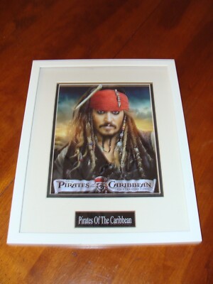 Portrait of Johnny Depp “Pirates of the Caribbean~Matted 12x15 Frame ...