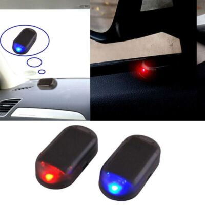 1pc Solar Alarm Flash Led Light Anti Theft Warning Light Car Intrior ...