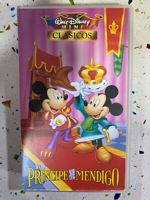 The Principe Y the Beggar Mickey Mouse Tape VHS Tape Walt Disney Mini ...
