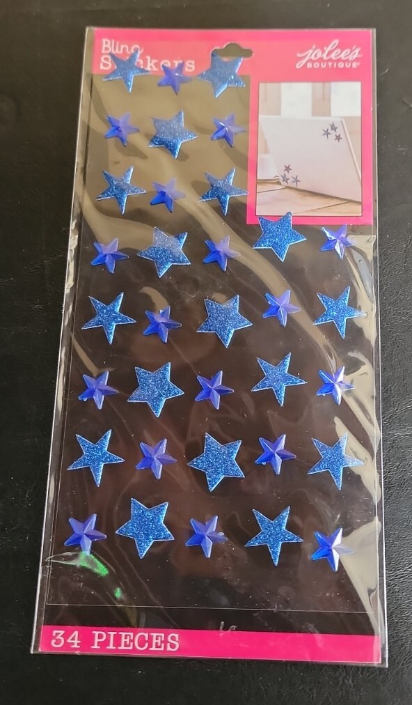 Jolee's Boutique Bling Stickers - BLUE PUFFY STARS & GEMS - 34 pcs | eBay